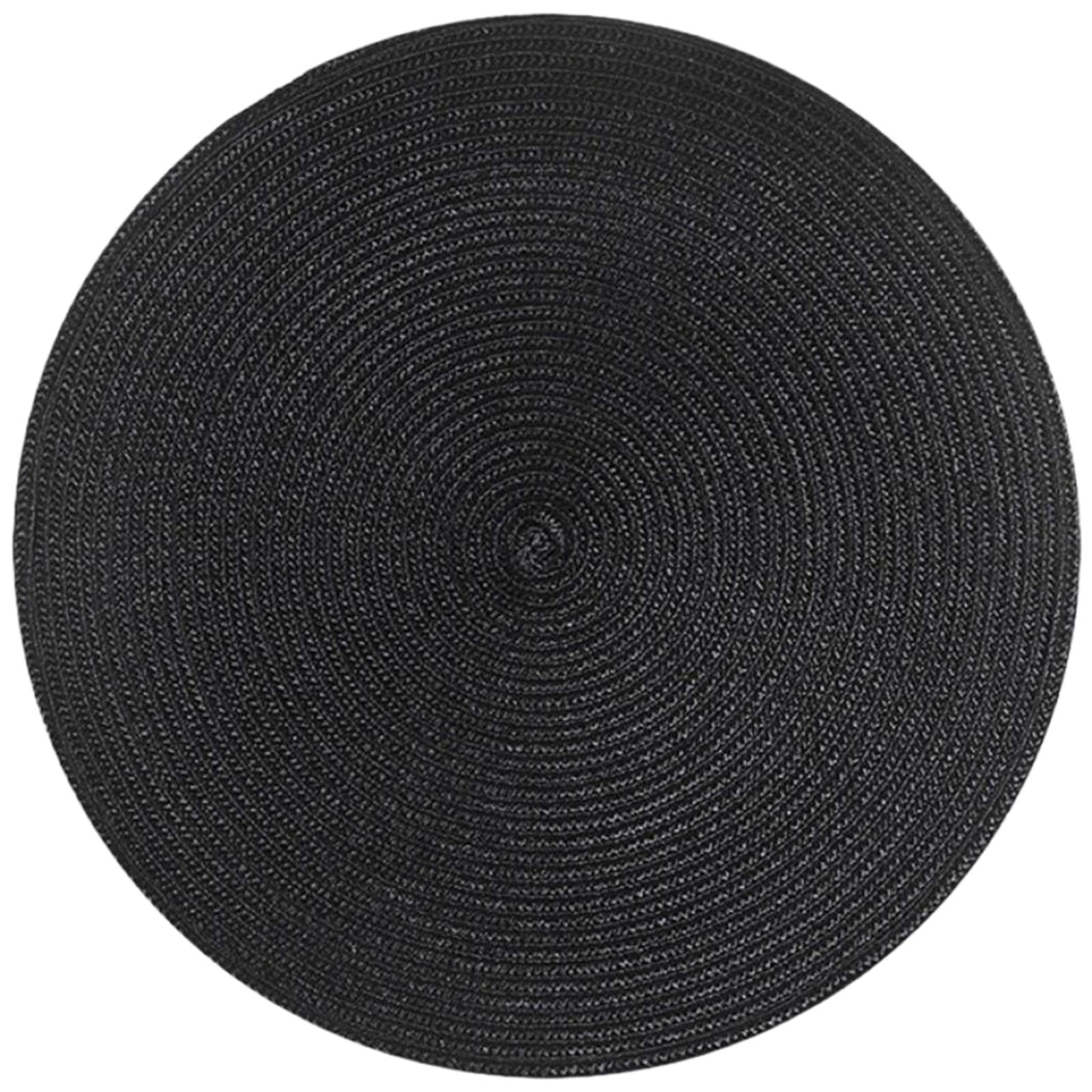Tswift | Woven Table Placemats 15 Inches Round Set of 4 Non Slip Dining ...