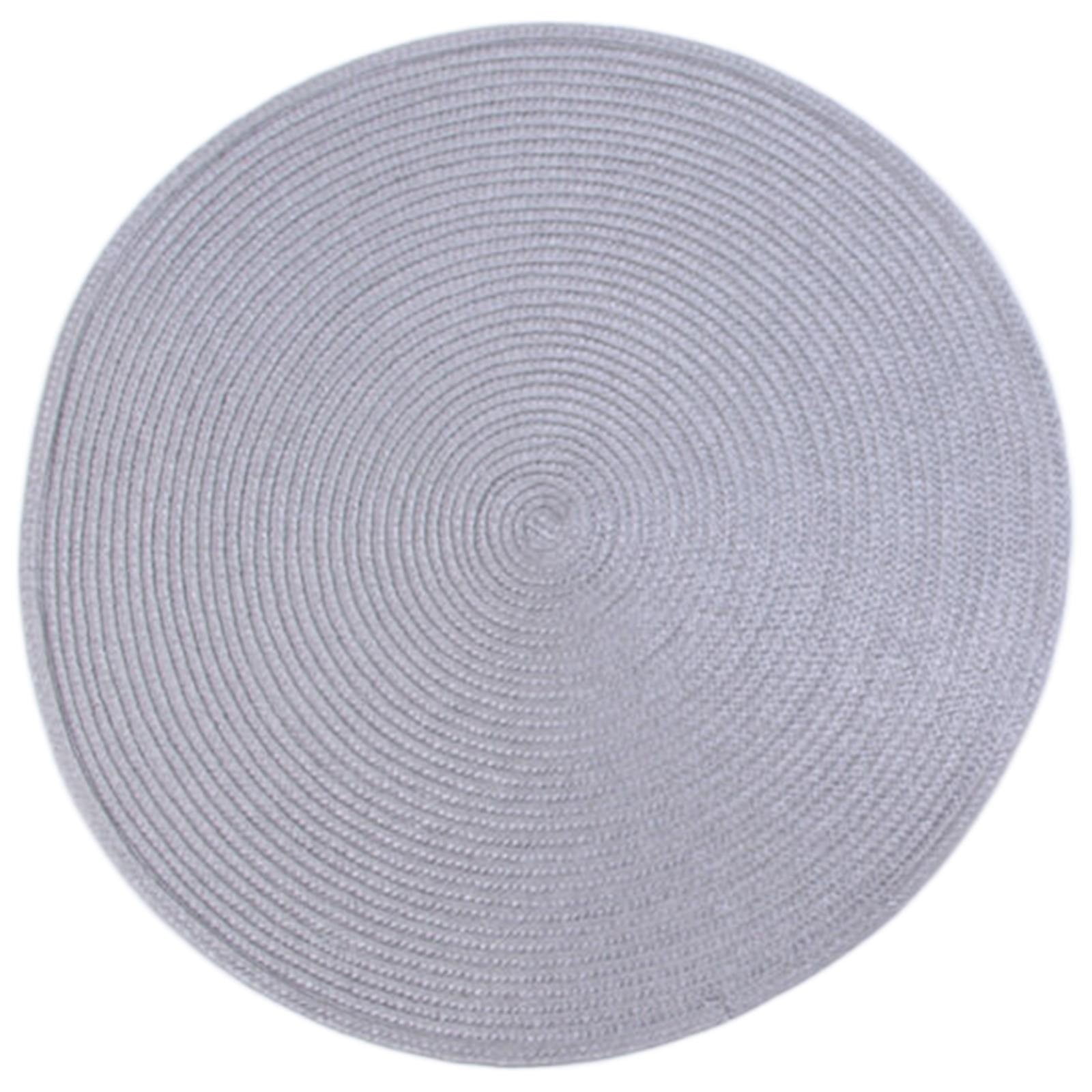 Tswift Clearance | Woven Table Placemats 15 Inches Round Set of 4 Non ...