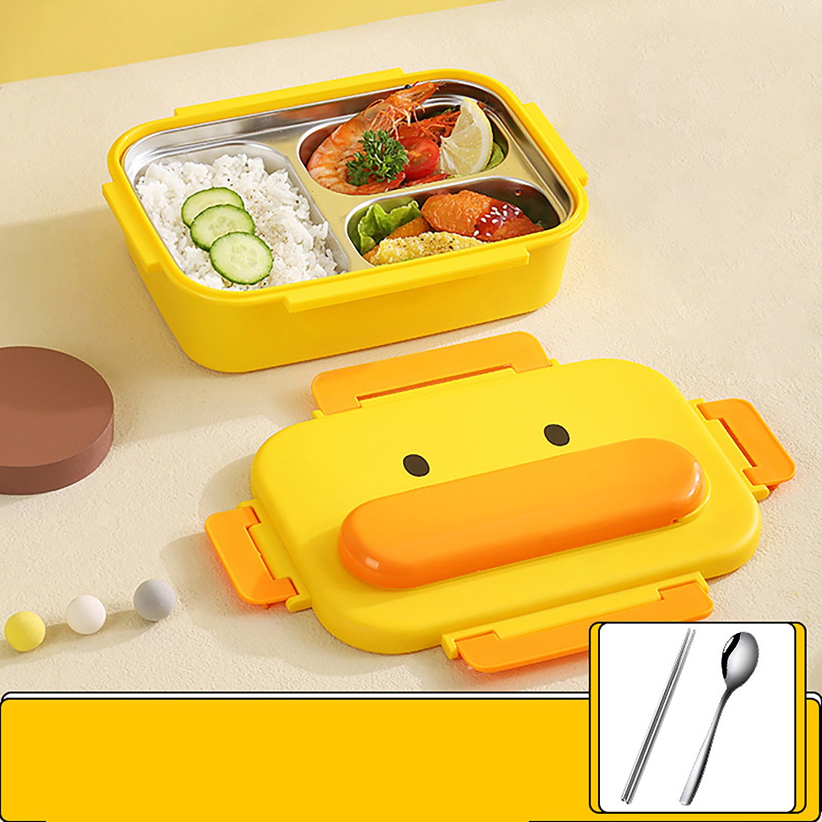 Tswift Clearance! Yellow Duck Lunch Box*1 (Including Lid*1+Box*1 ...