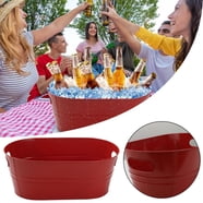 Sol Living Beverage Tub Large Ice Bucket with Handles Single Wall ...