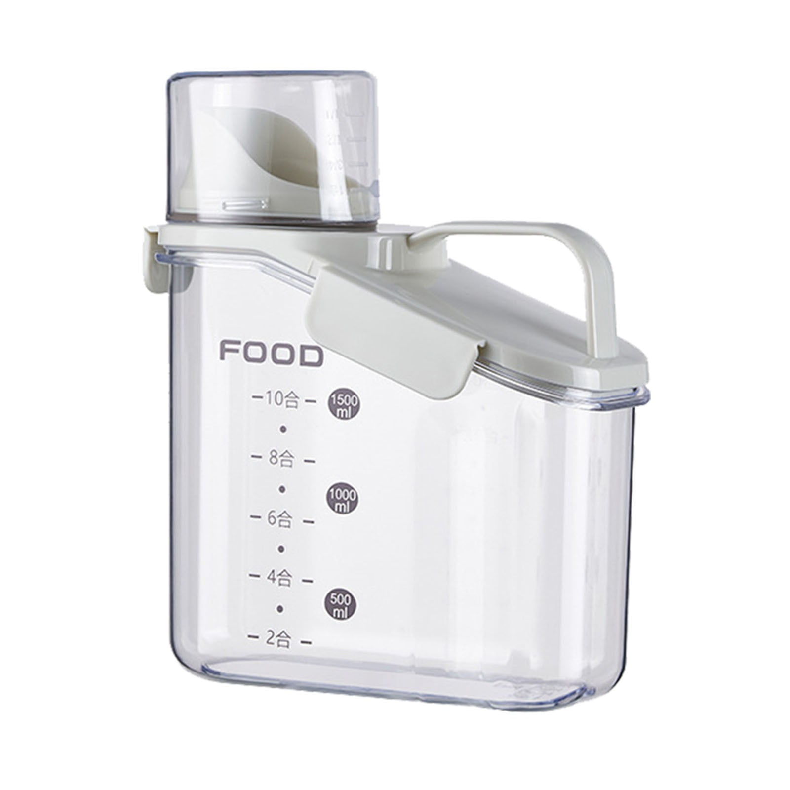 Tswift Kitchen Cereal Storage Jar, Transparent Rice And Flour Container ...