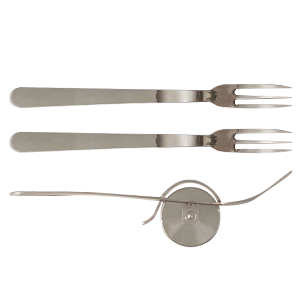 Tswift Pizza Fork Roller Combo, 2-In-1 Stainless Steel Cutter & Fork ...