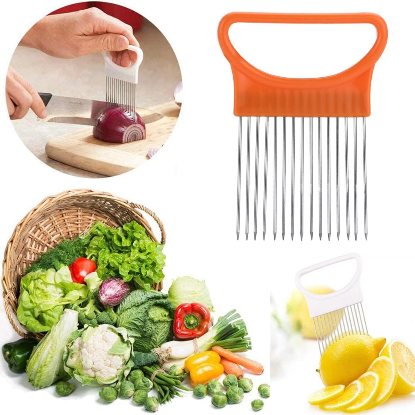 Tswift Vegetable Cutter , Food Slice Assistant Onion Holder For Slicing ...