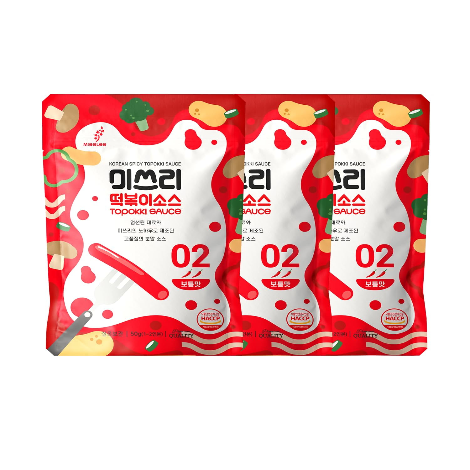 Tteokbokki Sauce Mix (5 Pack, 2 Servings Each), Level 1.5 Mild&Sweet ...