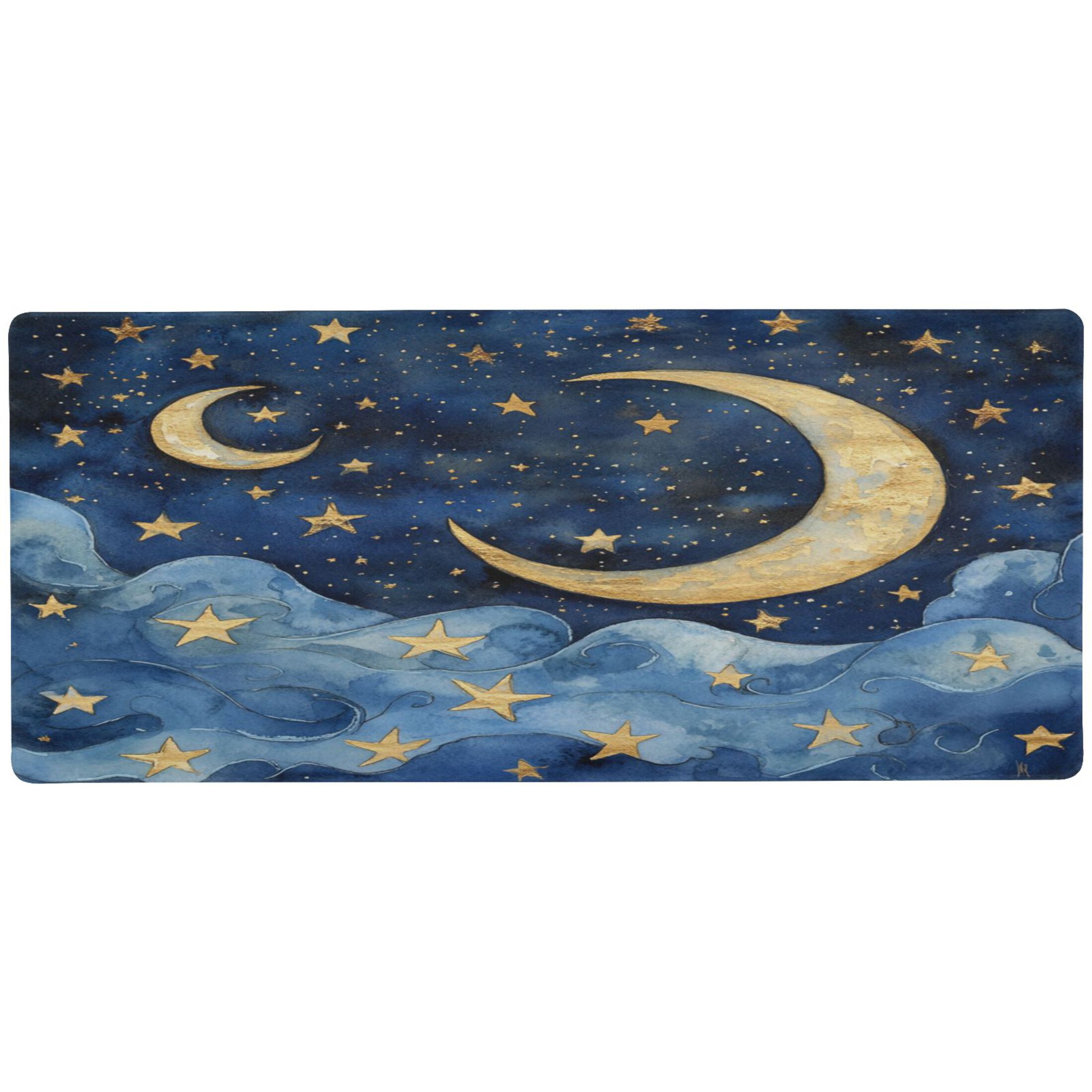 Ttyddz Cloudy Sea Night Sky Large Gaming MousePad Non-Slip Base Water ...