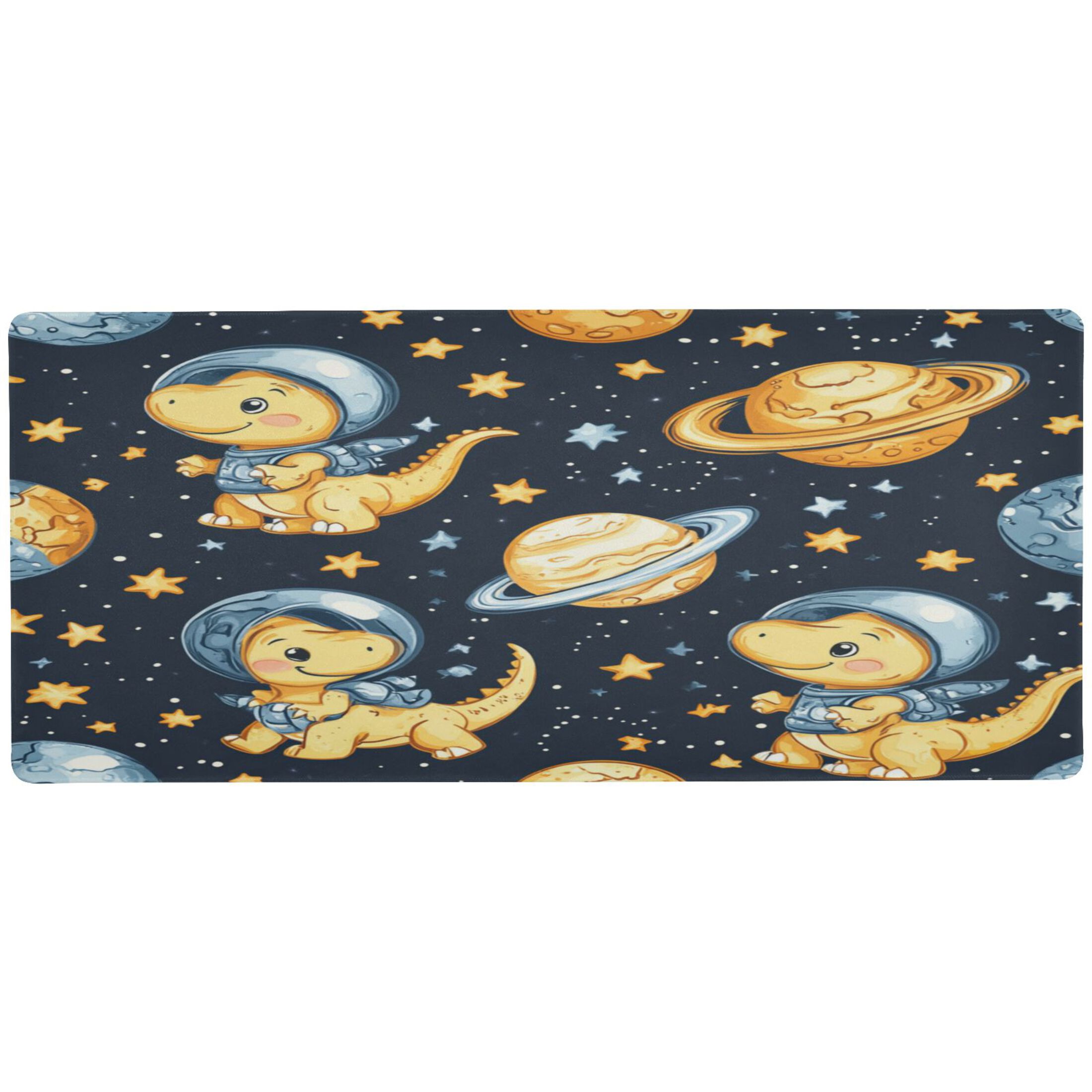 Ttyddz Yellow Dinosaur Space Pattern Large Gaming MousePad Non-Slip ...