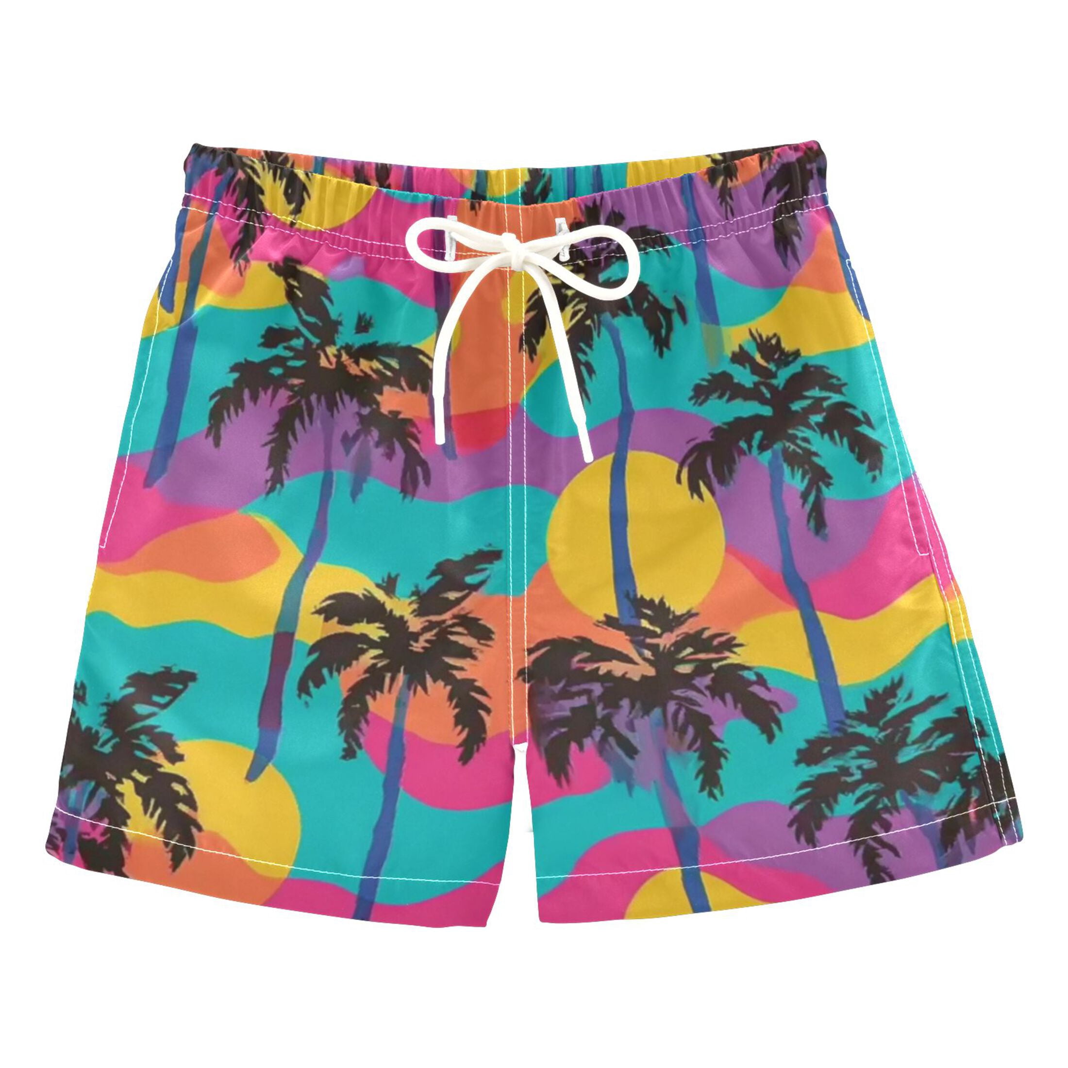 Ttyddzy (3-14 years) One-Piece Boys' Swim Board Shorts with Lining for ...