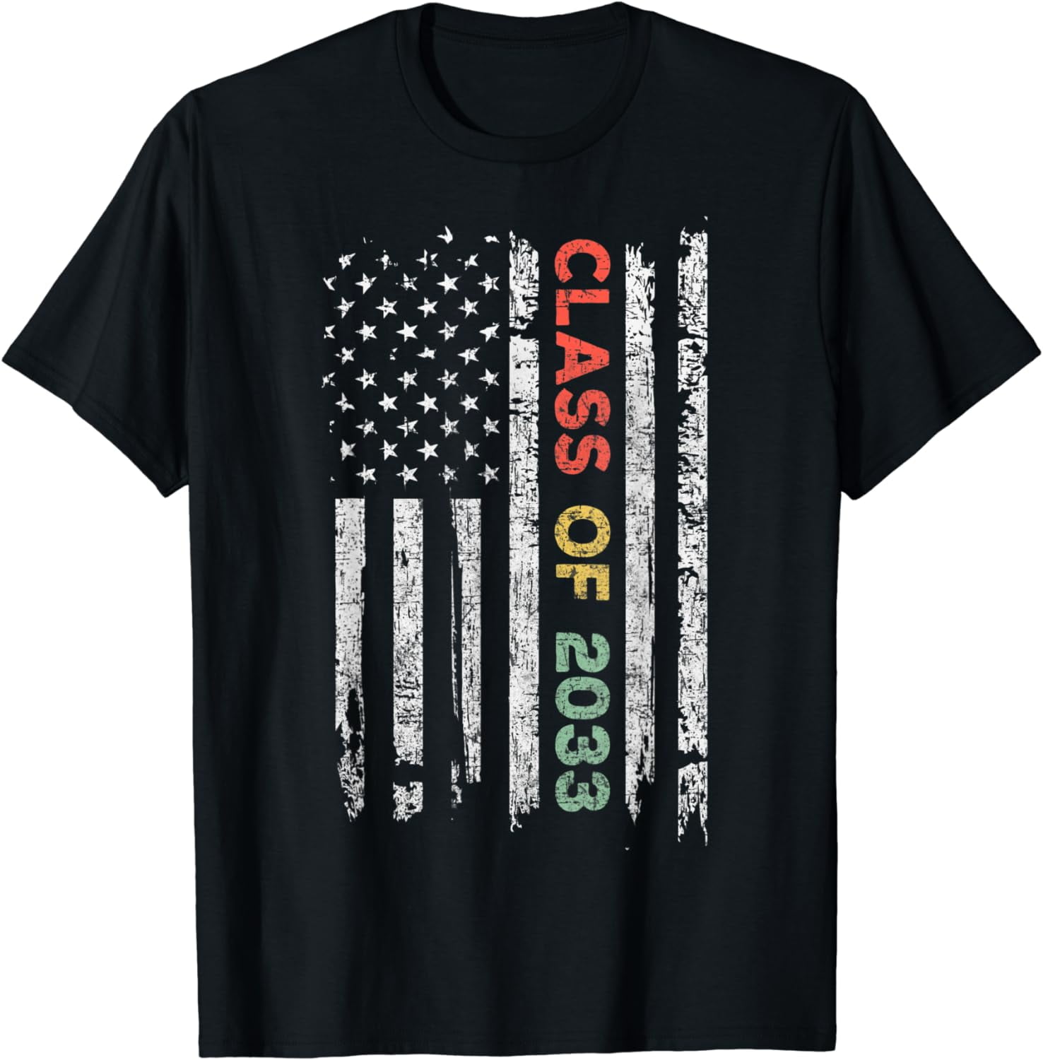 Tu America Flag Class Of 2033 Graduation Kindergarten T-Shirt - Walmart.com
