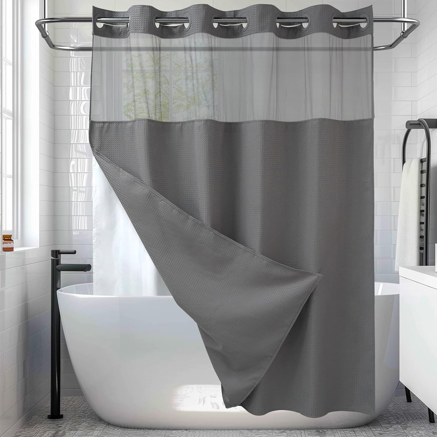 See Through Top Shower Curtain