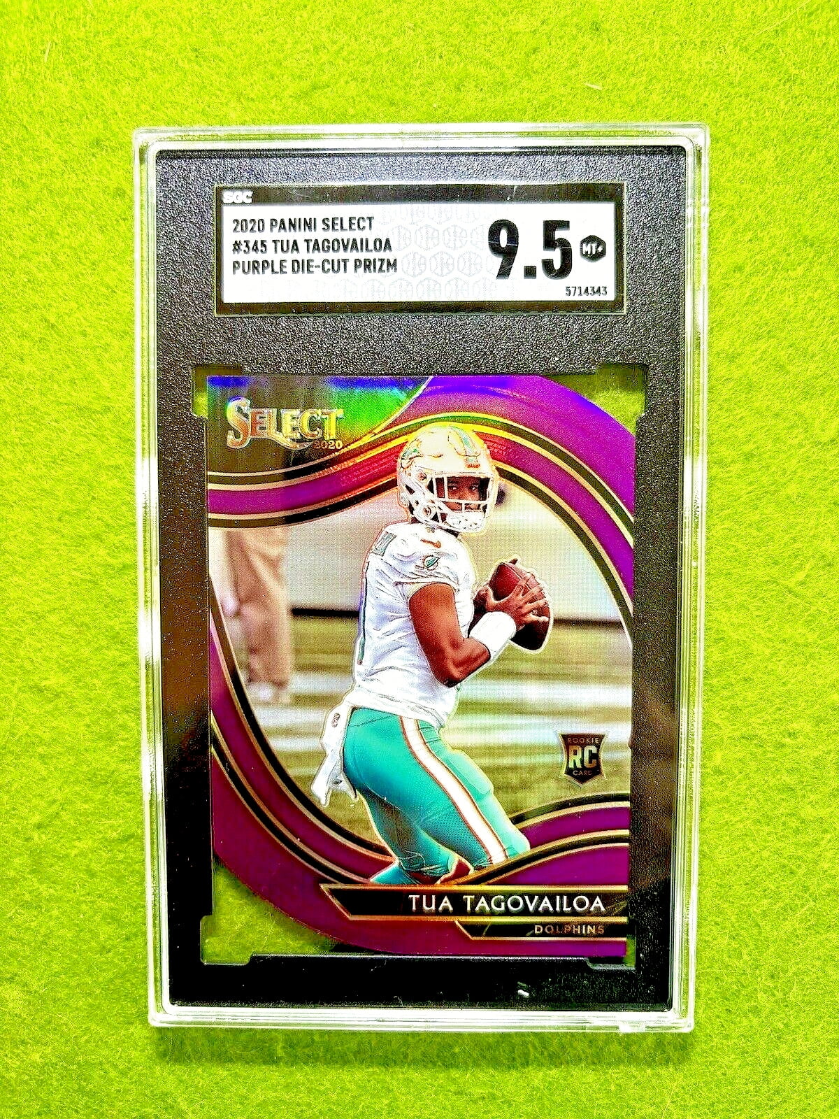 Tua Tagovailoa PURPLE PRIZM DIE CUT ROOKIE CARD 2020 Panini Select SGC ...