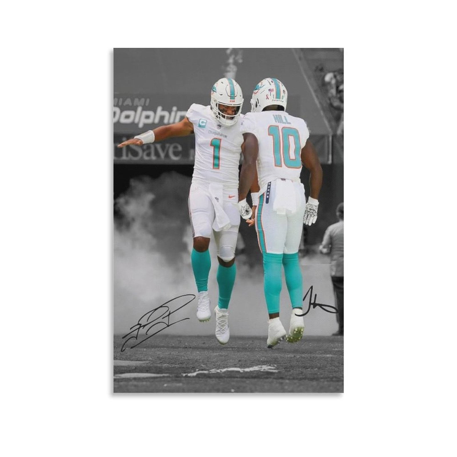 Tua Tagovailoa Tyreek Hill Canvas Poster Posters Wall Art Painting Canvas Gift Living Room ...