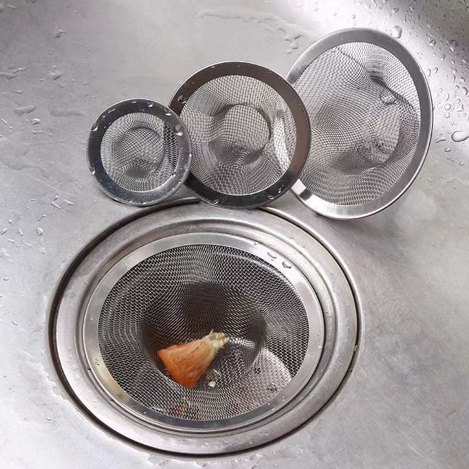 Tub Drain Hair Catcher - Shower Drain Mesh Strainer, Stainless Steel ...