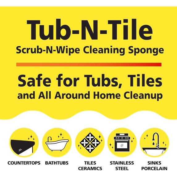 Tub-N-Tile by SHAANXIXIAN, Large, 6-Pack, Microfiber, Scrub-N-Wipe Pad ...