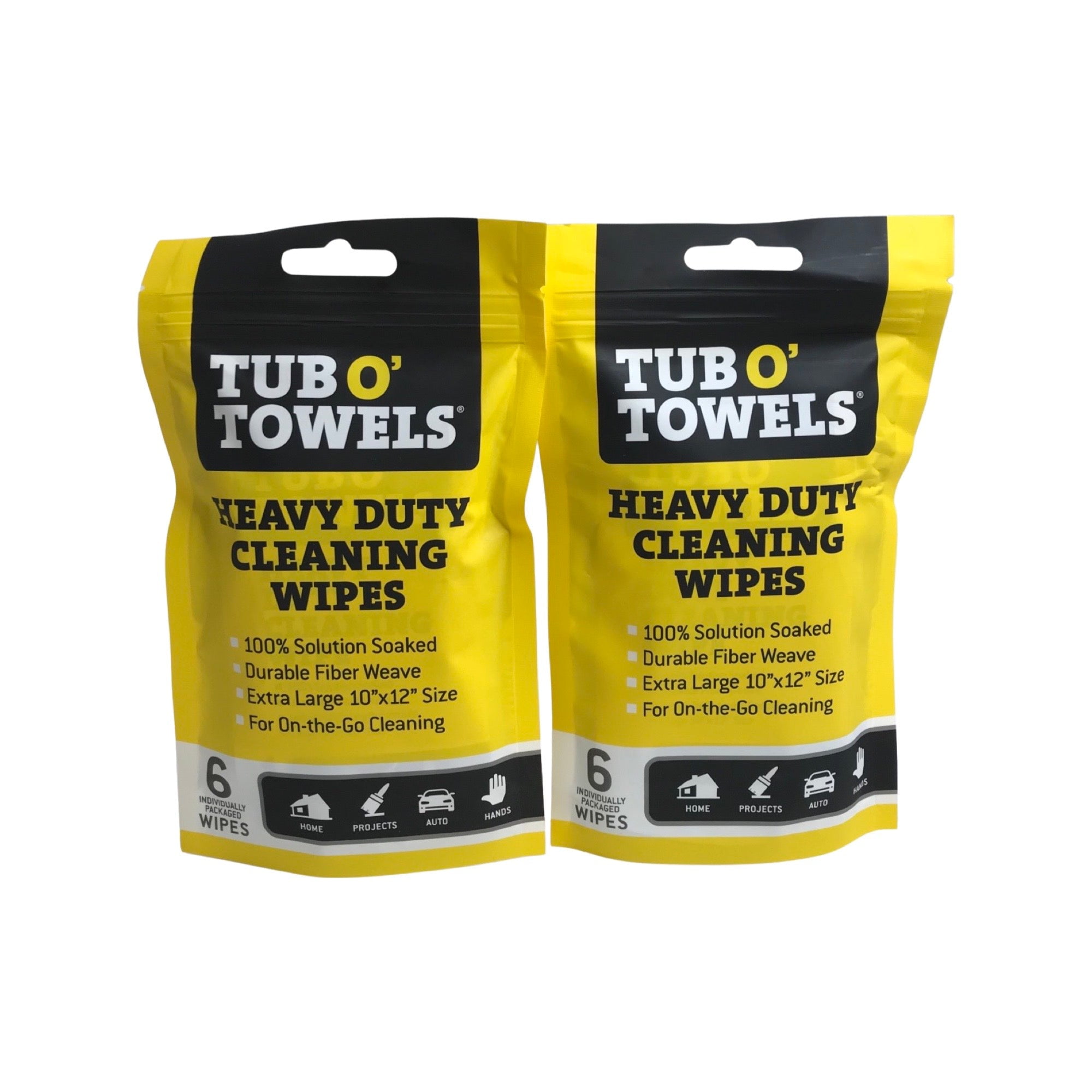 Tub O' Towels TW01-6 - 2 Pack Heavy Duty Multi-Surface Cleaning Wipes ...