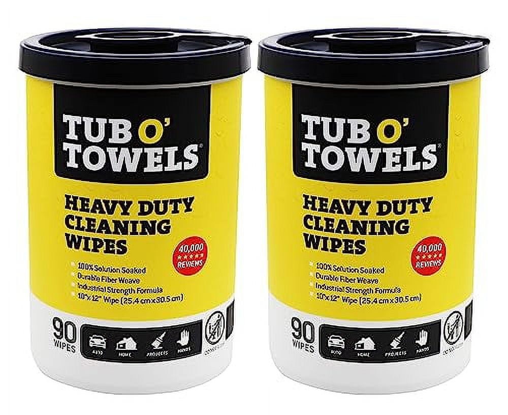 "Tub O' Towels TW90 - 2 Pack Wiping Cloths, 10"" x 12"" Heavy Duty ...