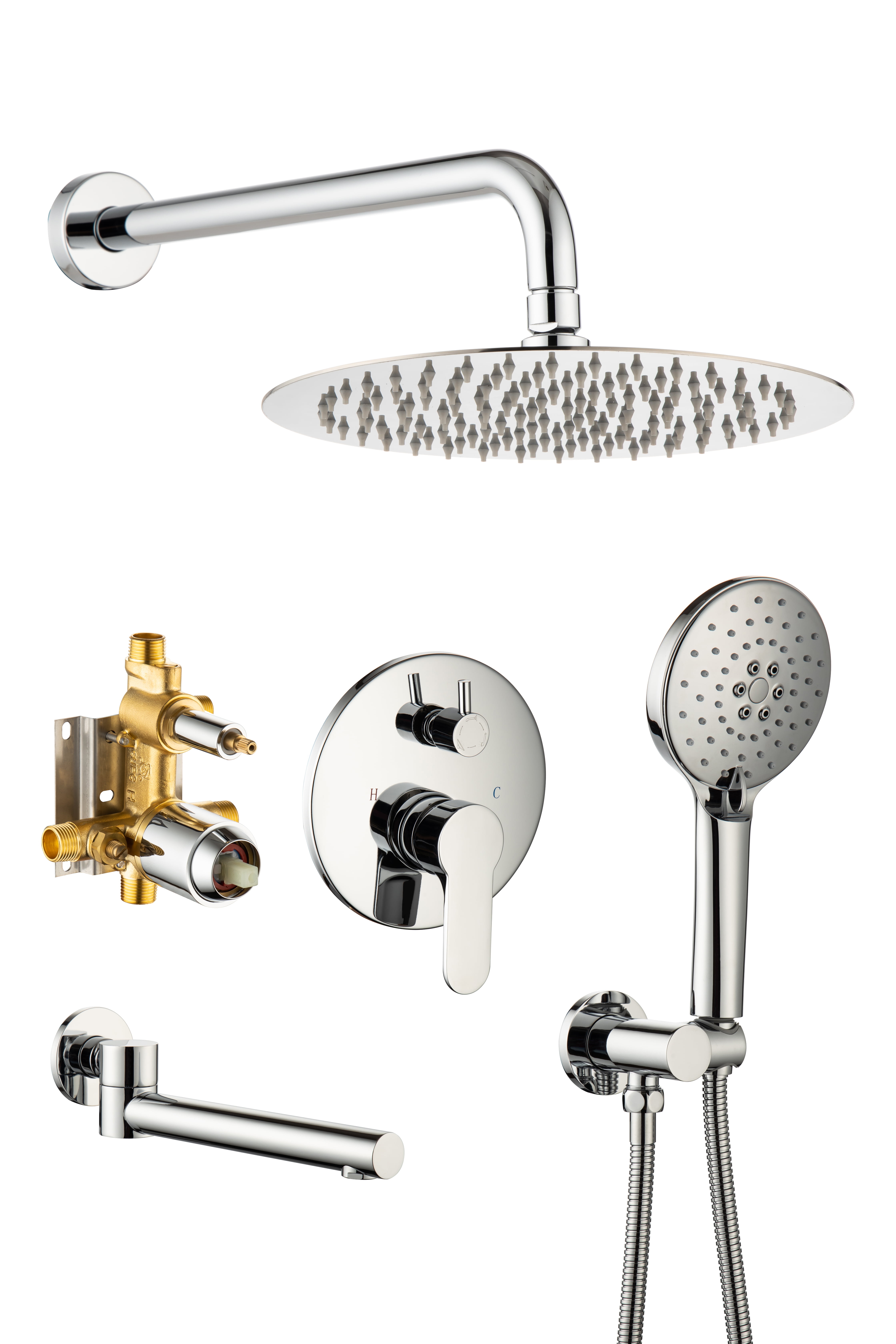 Tub Shower Faucets Sets Complete Bathtub Faucet Set Brushed Nickel ...