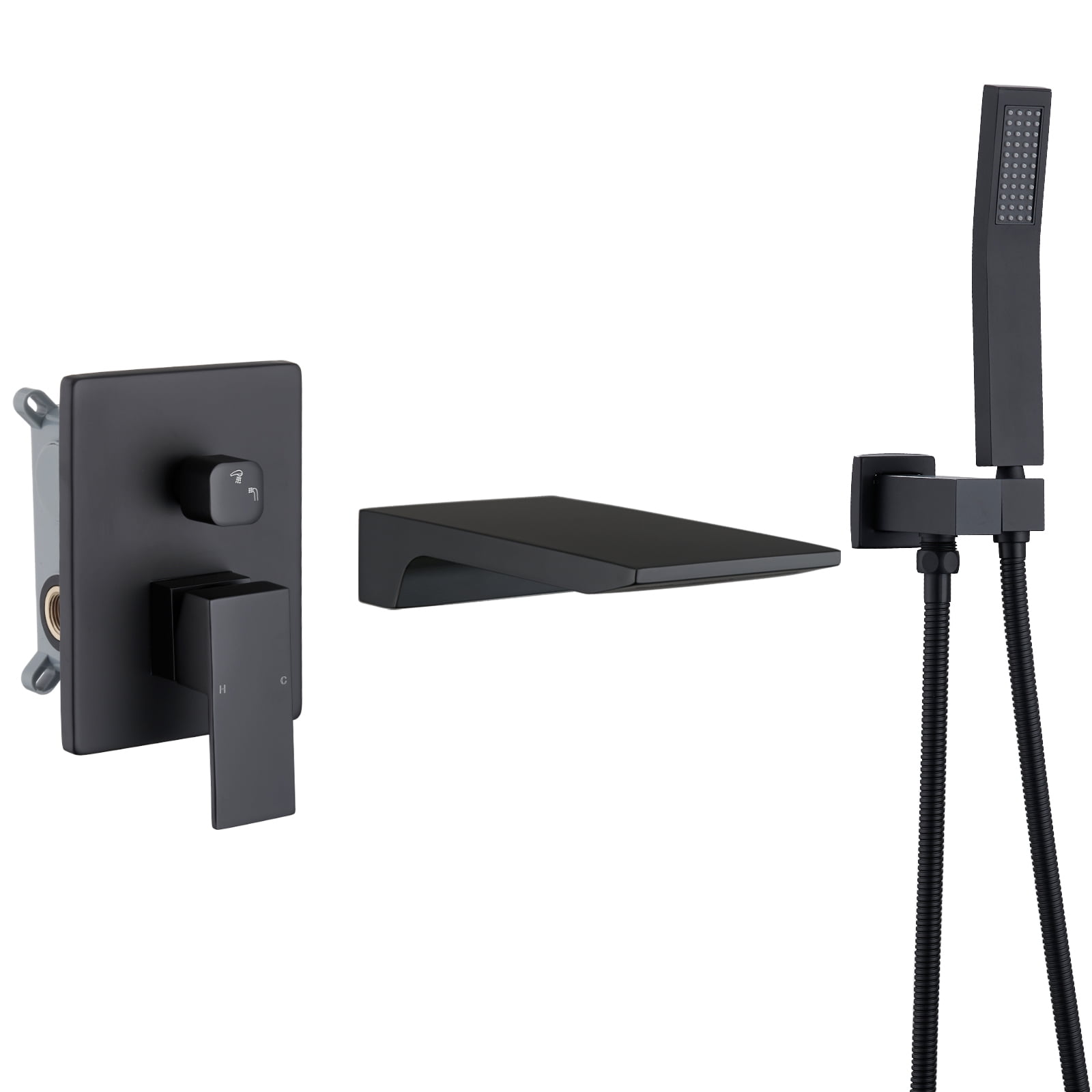 Tub Shower Faucets Sets Complete Brushed Gold Bathtub Shower System ...