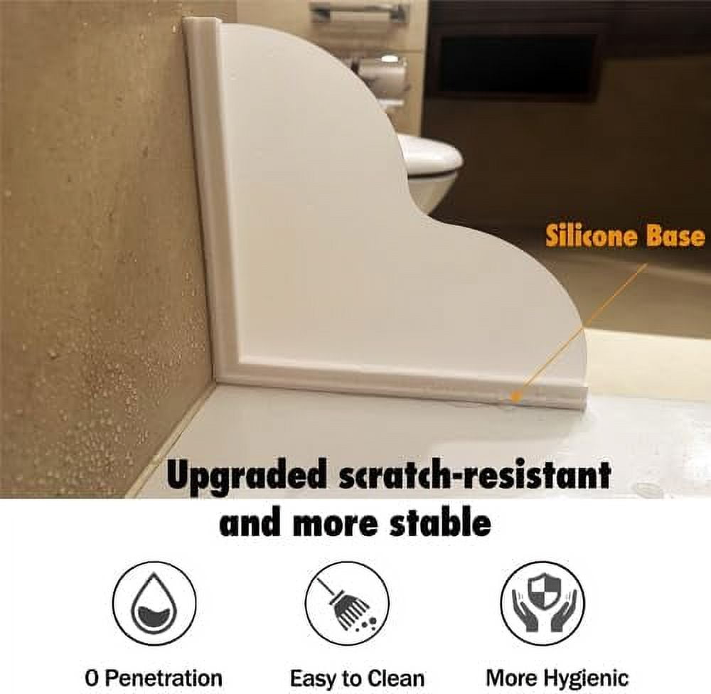 Tub Splash Guard Removable, 2 Pack Bathtub Water Splash Guards,Silicone ...