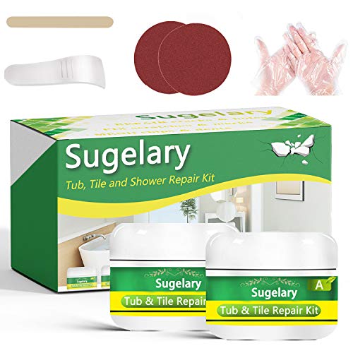 Tub, Tile, Porcelain and Shower Fiberglass Repair Kit for White Tubs, 3 ...