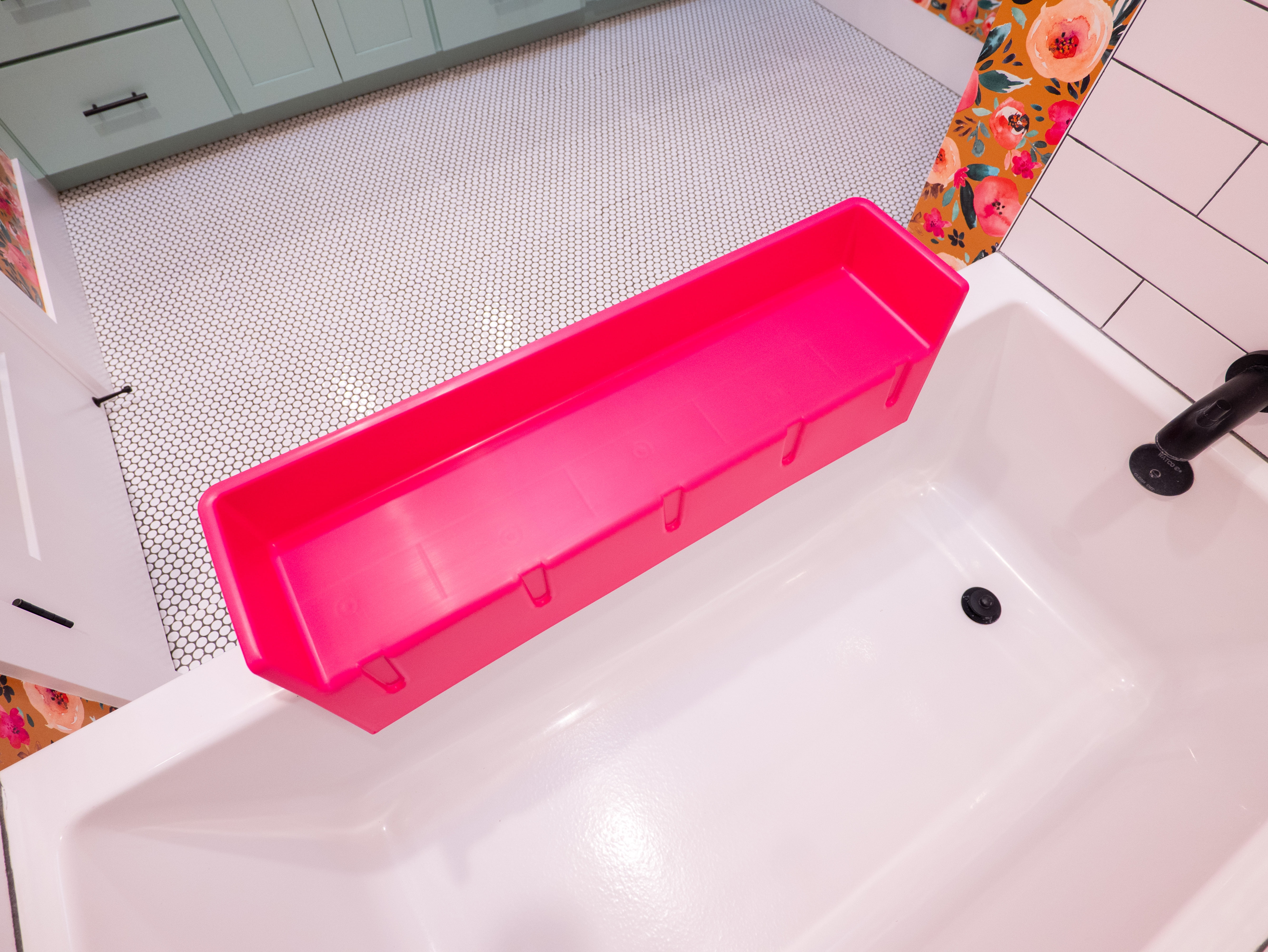 Tub Topper® Kids Bathroom Bath Protector Play Shelf - Pink - Walmart.com
