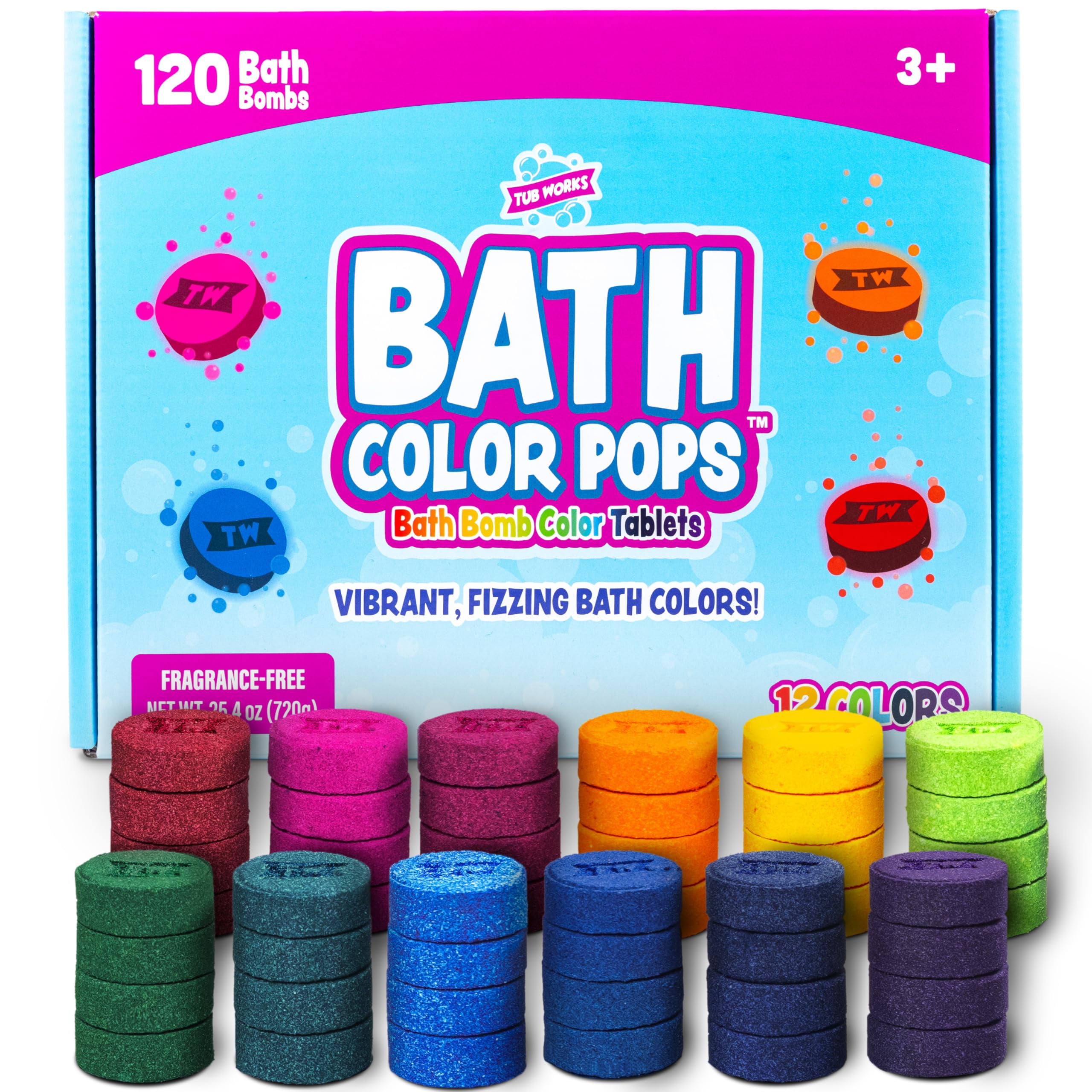 Tub Works® Bath Color Pops™ Moisturizing Kids Bath 120 Count | Bath ...