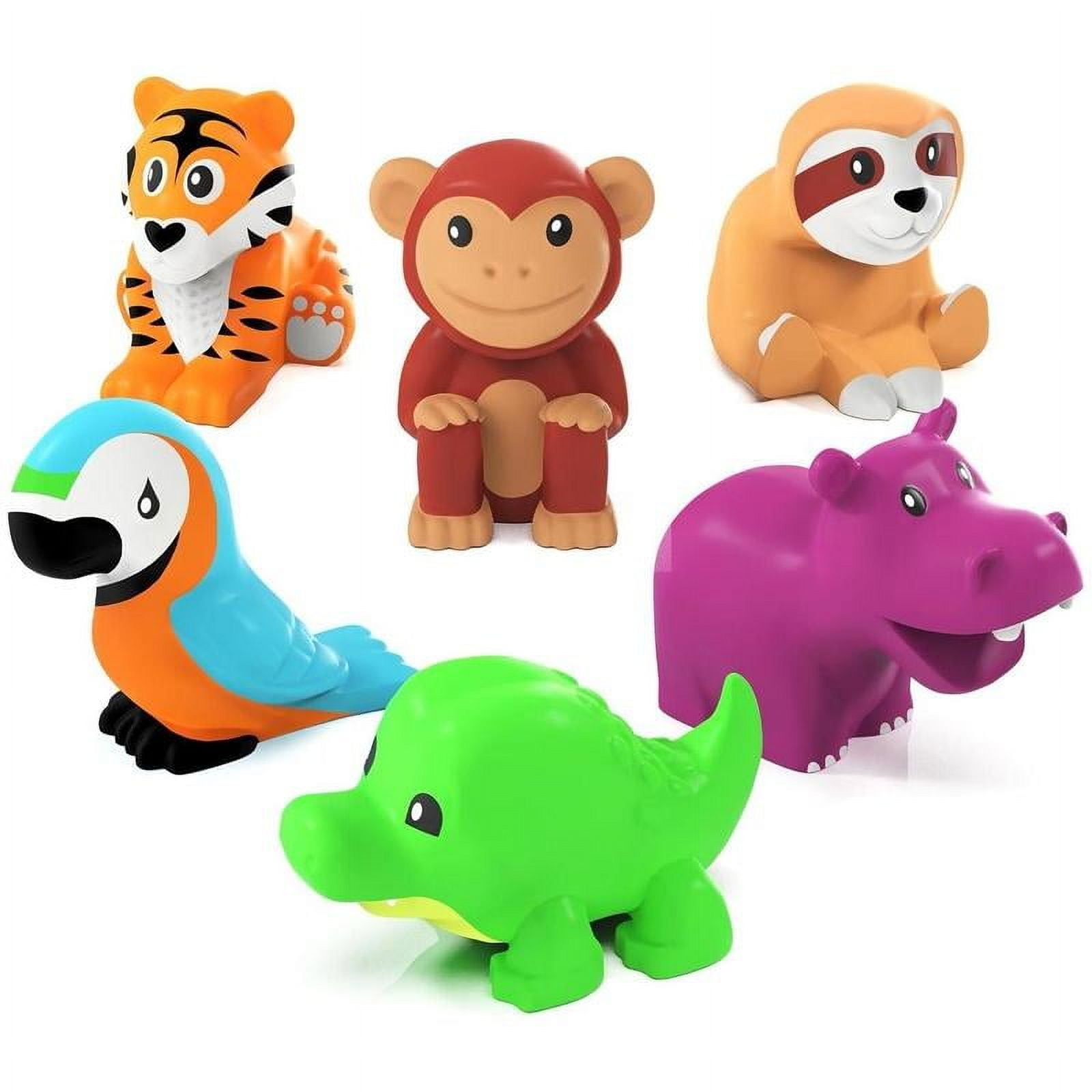Tub Works Marine Mold Free Bath Toys - Set of 6, Soft & Squeezable ...
