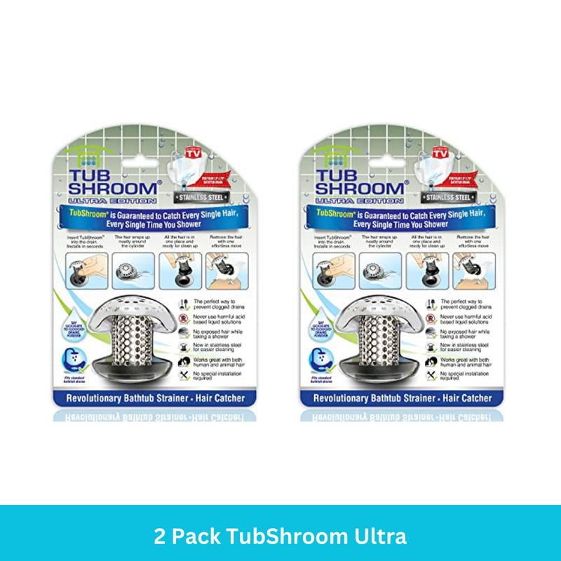 TubShroom Ultra Revolutionary Bath Tub Drain Protector Hair Catcher ...