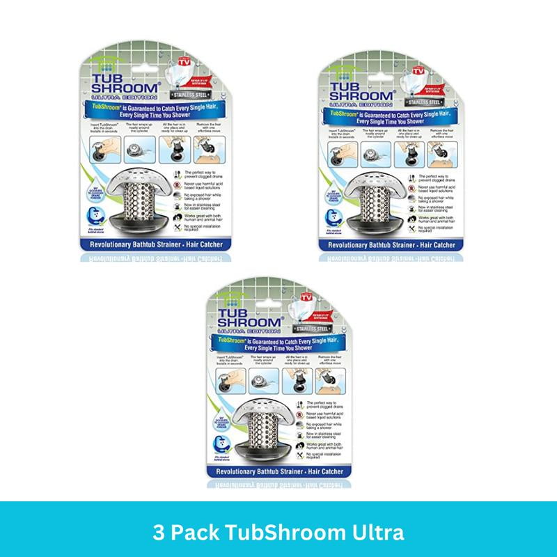 TubShroom Ultra Revolutionary Bath Tub Drain Protector Hair Catcher ...