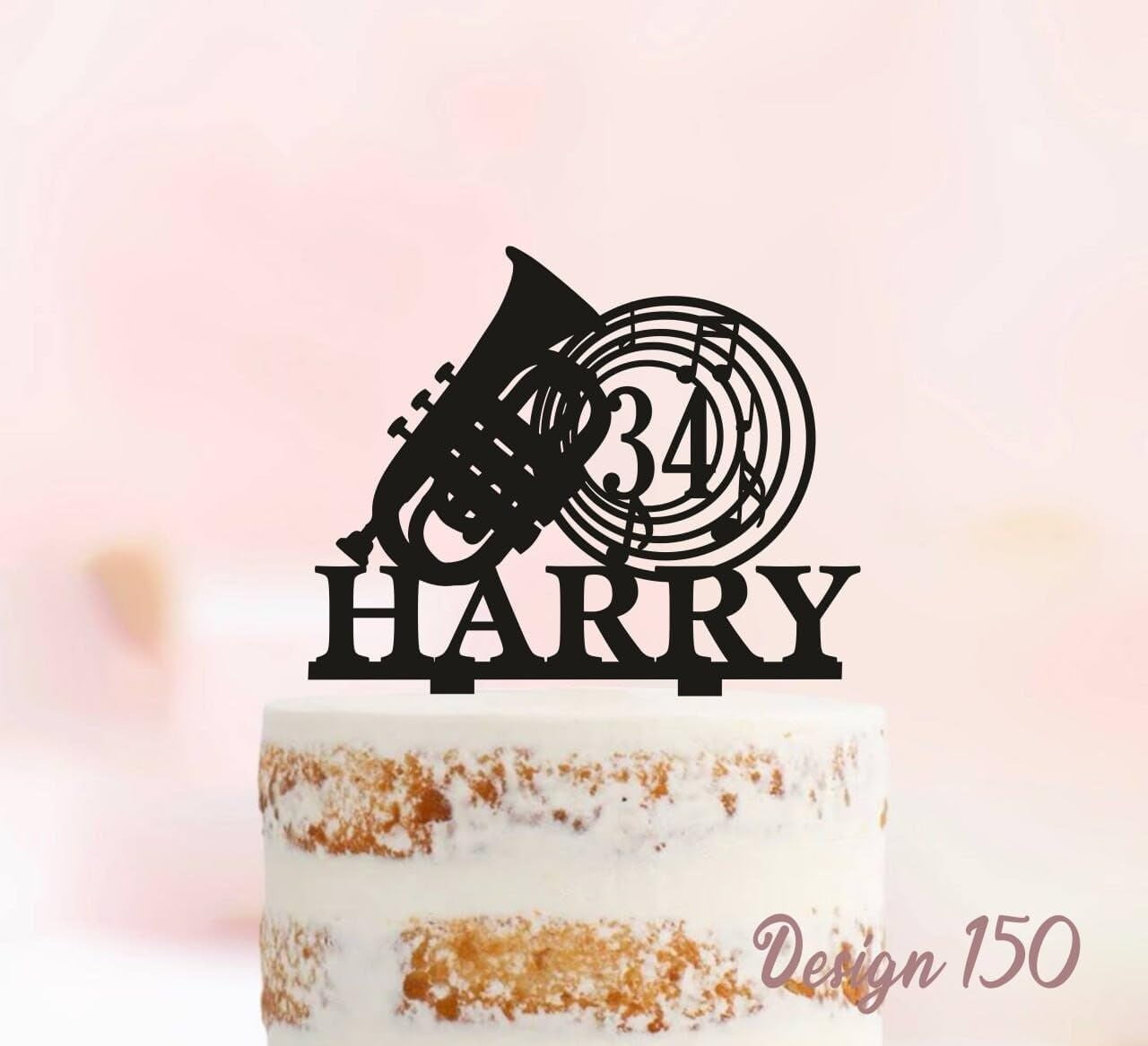 Tuba Birthday Cake Topper, Baritone Cake Decoration, Musical Instrument ...