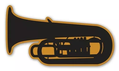 Tuba Car Sticker Phone Decal Water Bottle Stickers Car Decals, Laptop ...
