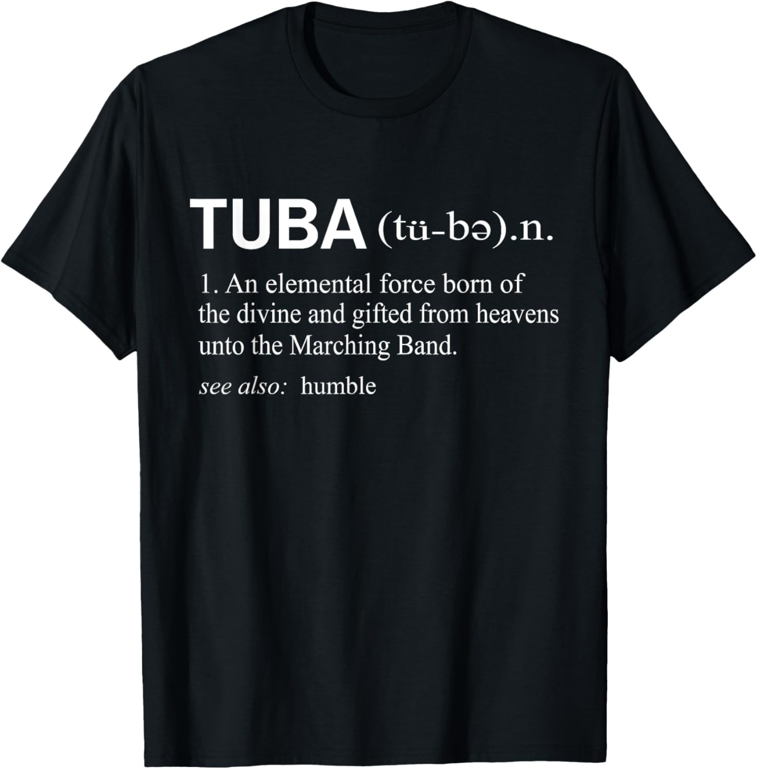 Tuba Definition Music Instrument Marching Band T-Shirt - Walmart.com