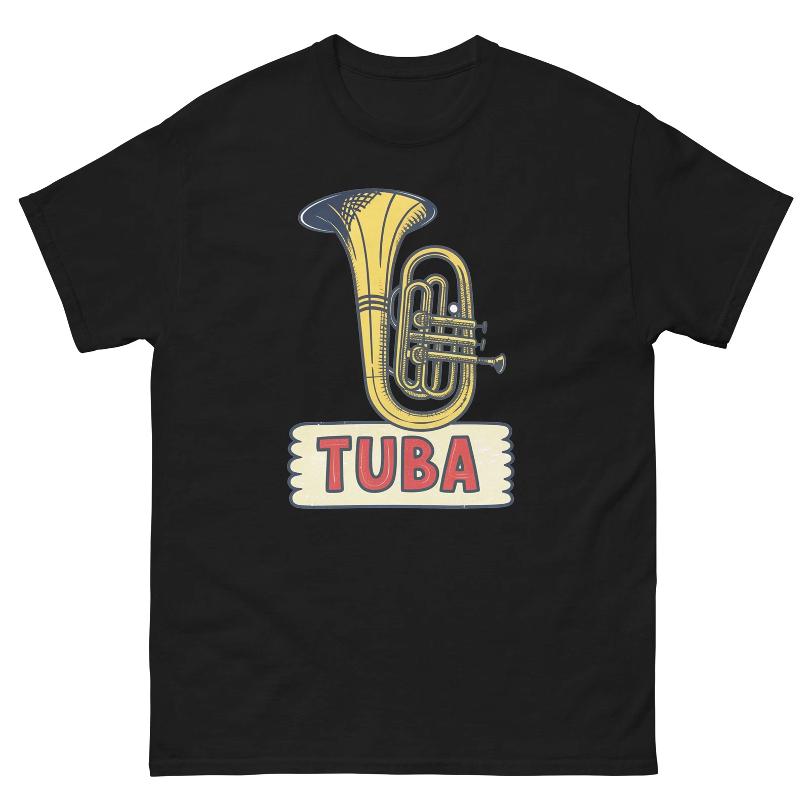 Tuba Musical Instrument Illustration T-Shirt - Walmart.com
