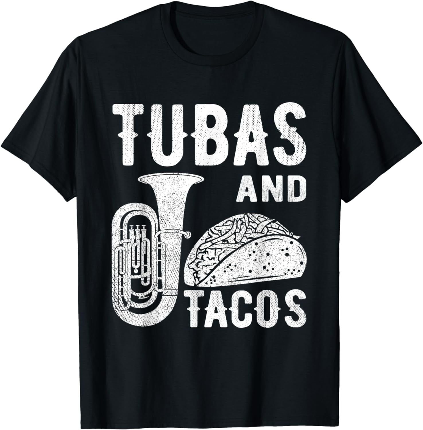 Tuba Player Marching Band Brass Instrument Taco Shells T-Shirt ...