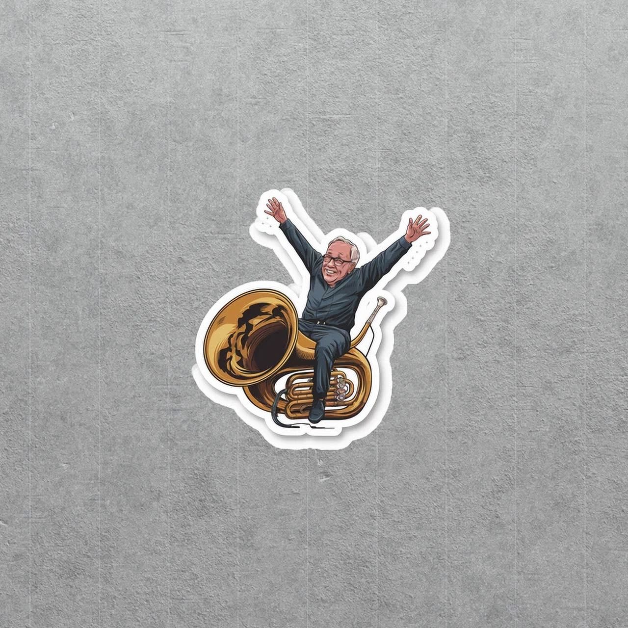 Tuba Player Sticker - Musician Celebrates Brass Band Instrumentphone ...