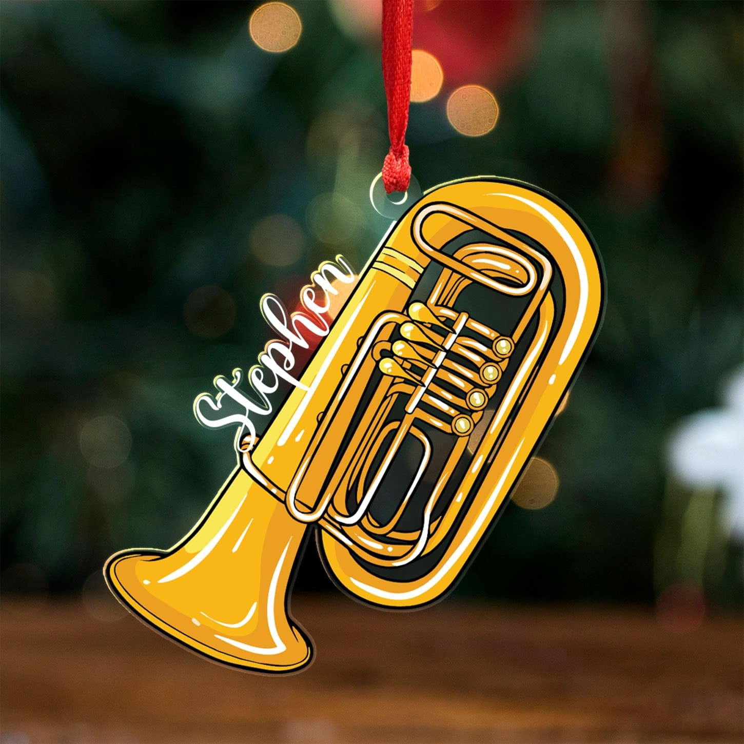 Tubaist Xmas Acrylic Ornament, Tubas 2D Flat Shape Ornament Decoration ...