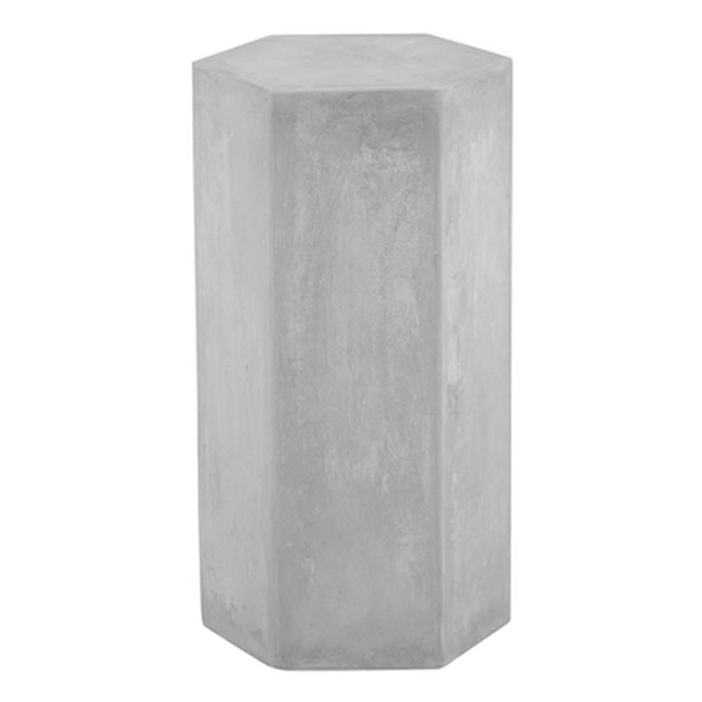Tubbs Hexagon Pedestal Medium in Light Grey Bev Collection Pedestal ...