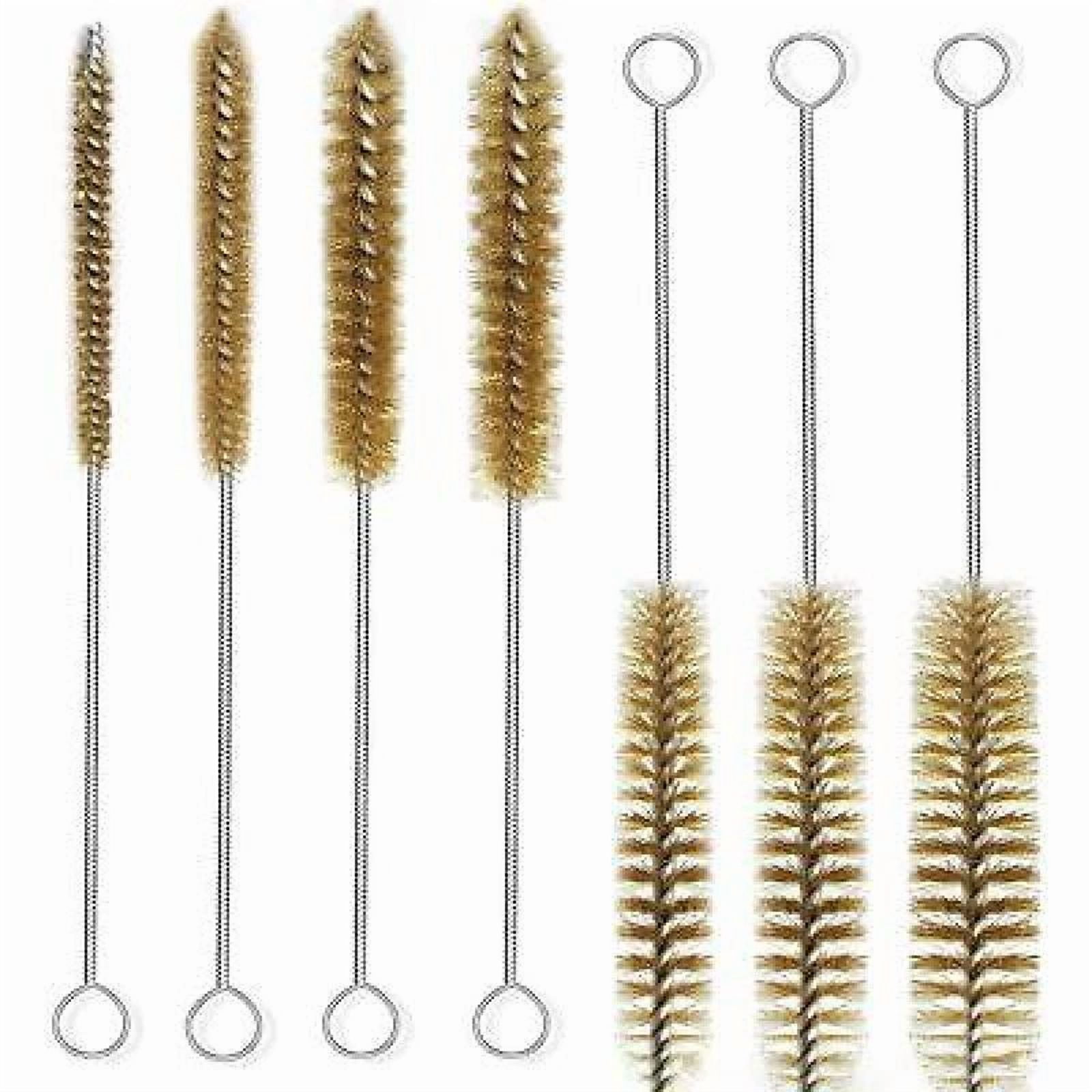 Tube Brush Kit 7Pcs Brass Wire Tube Brushes Long Handle 11'' Wire ...