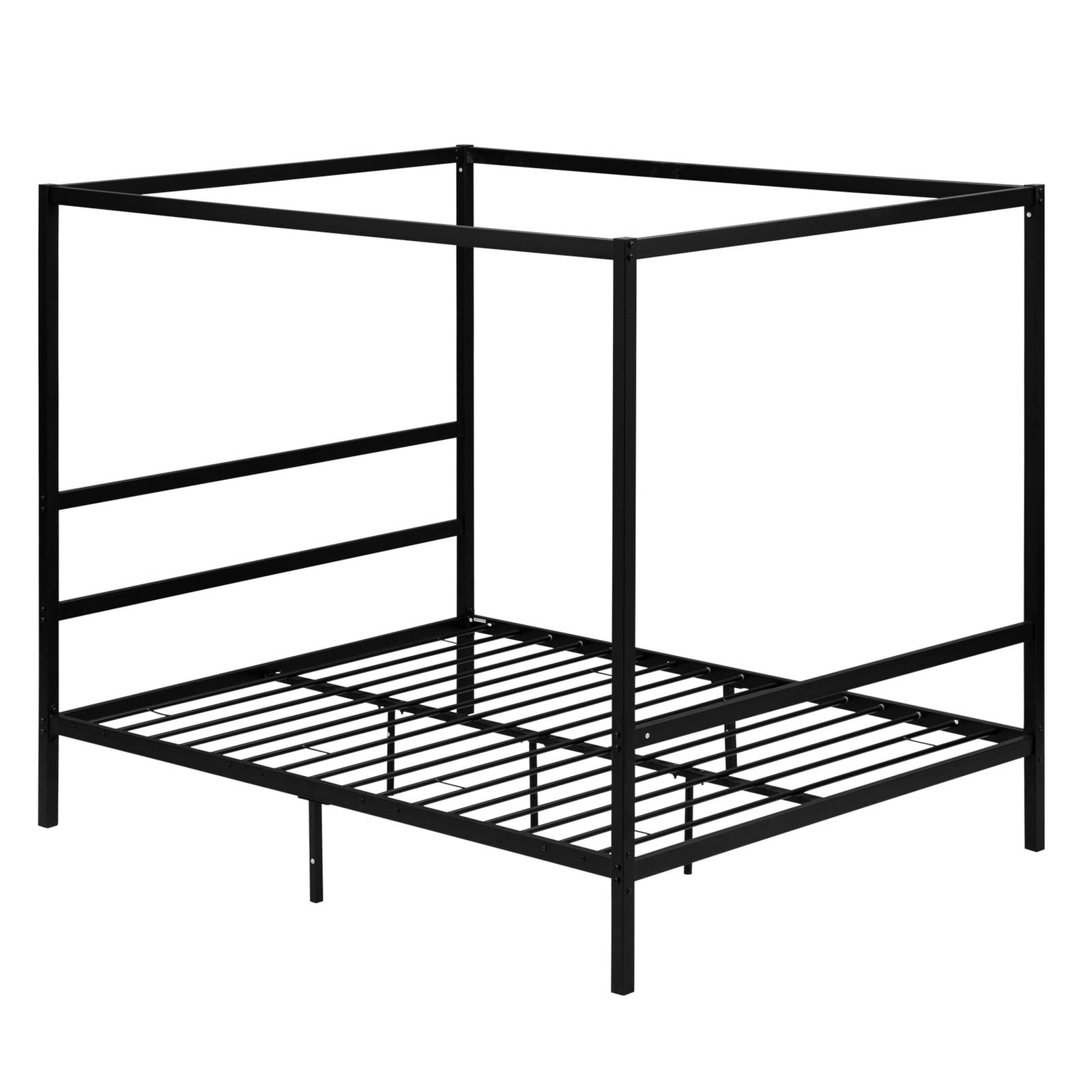 Tube Canopy Bed with Horizontal Headboard and Footboard - King Size ...