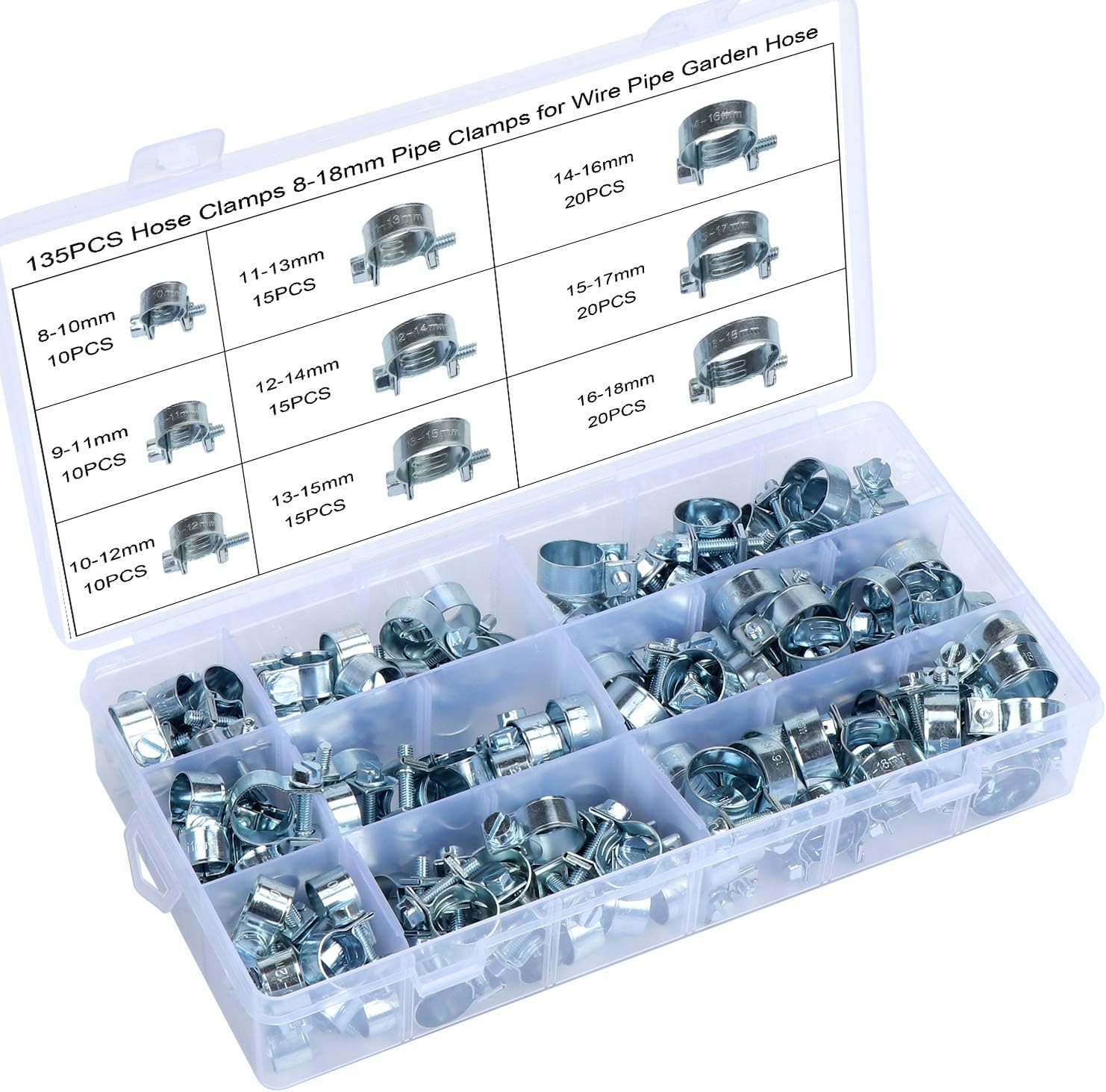 Tube Clamps, Zinc Plated Hose Clips For Drain Pipes And Air Hoses ...