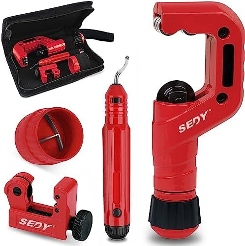 Tube Cutter Set - Heavy Duty Pipe Cutter 3/16"-2" OD, Tube Cutter 1/8 ...