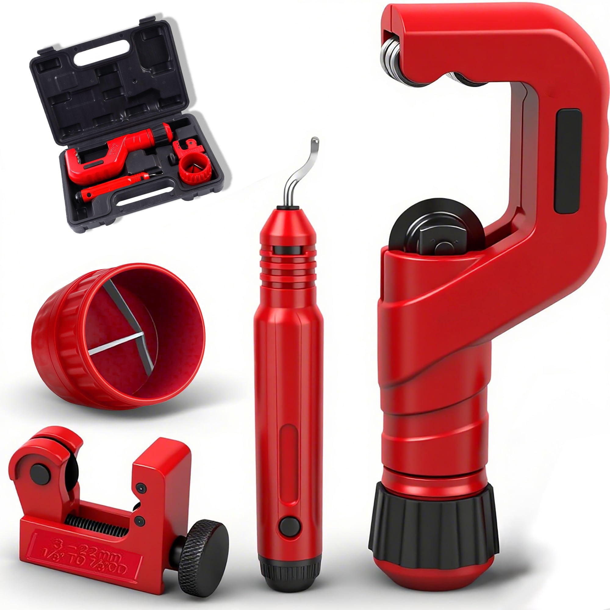 Tube Cutter Set - copper pipe cutter 3/16"-2" OD, Mini Tube Cutter 1/8 ...