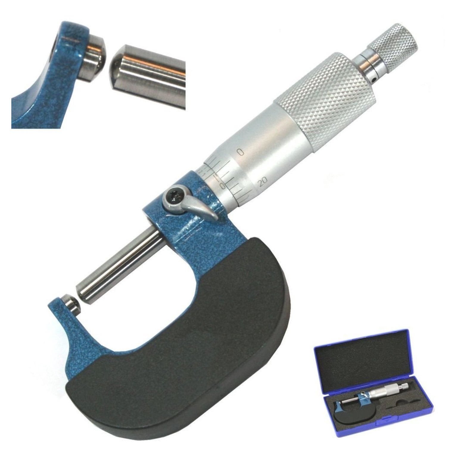 Tube Micrometer Dual Anvil Round Carbide Tip Pipe Cylinder ( on Both ...