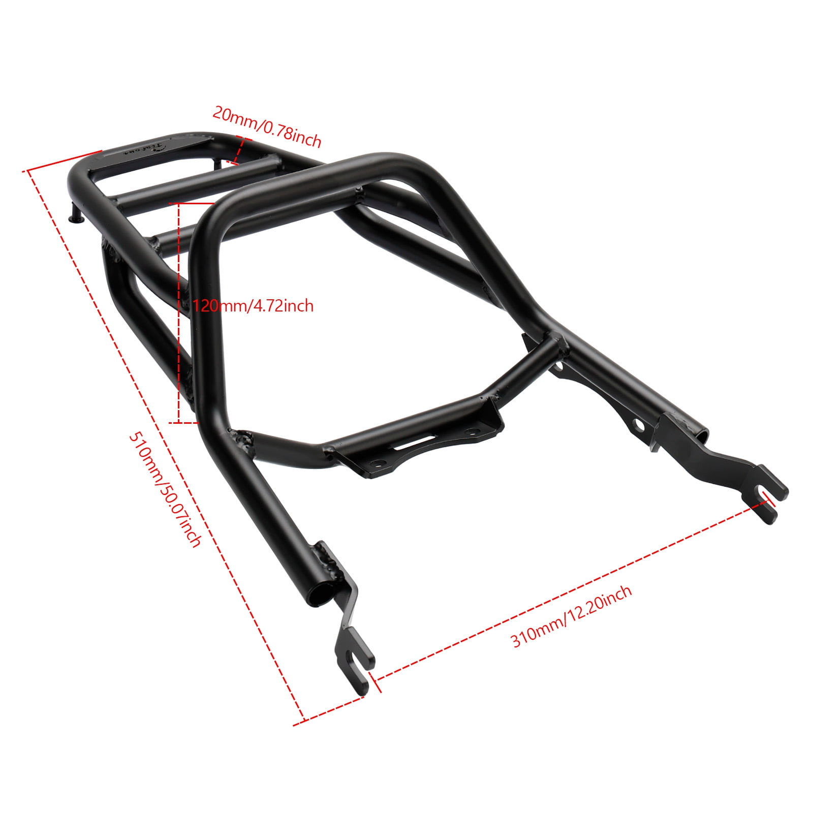 Tube Rear Rack - Black For Honda 2022 2023 Dax 125 ST 125 Luggage Carry ...