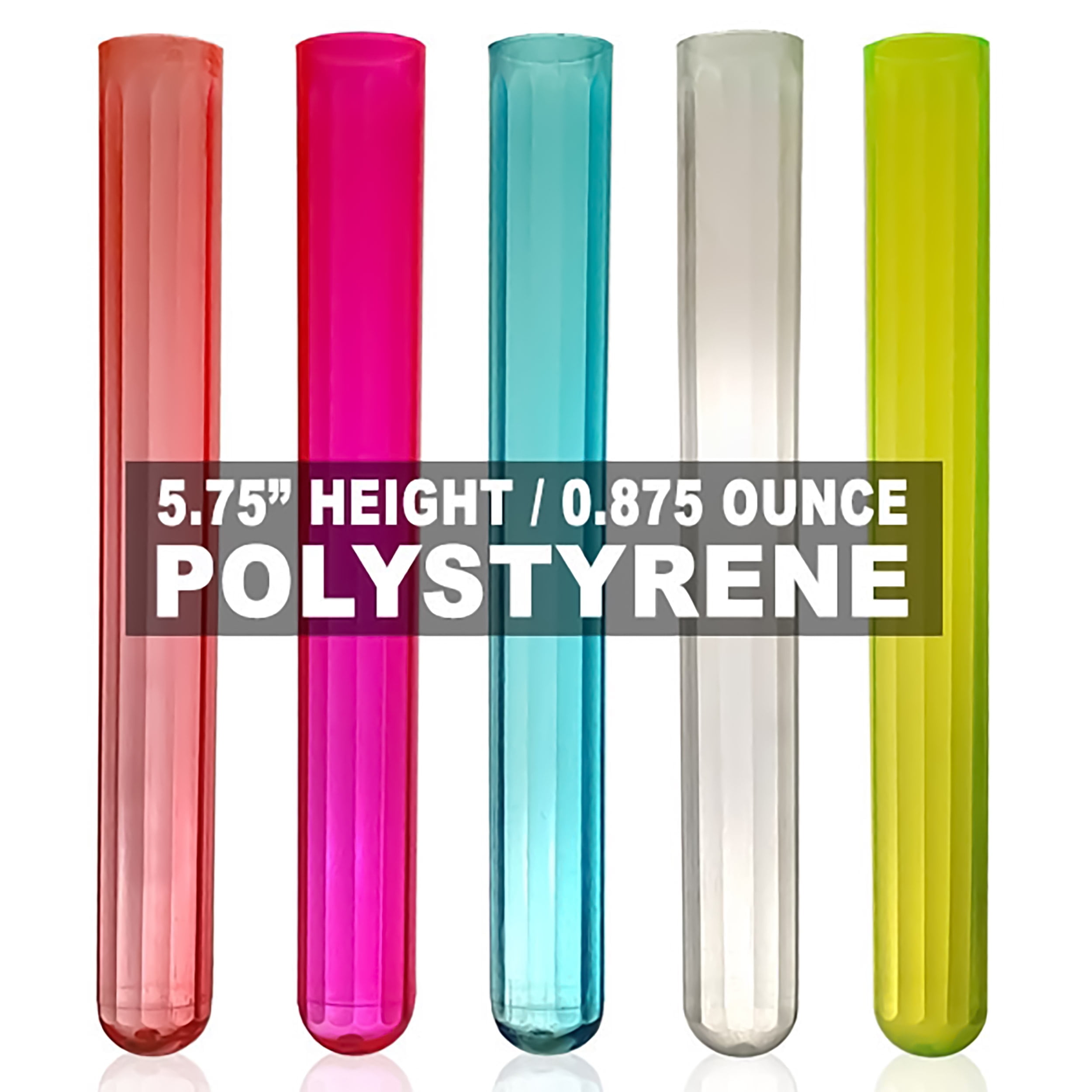 Tube SHOTZ®, Test Tube Shooters, Polystyrene Crystal Cut, .875 Ounce ...