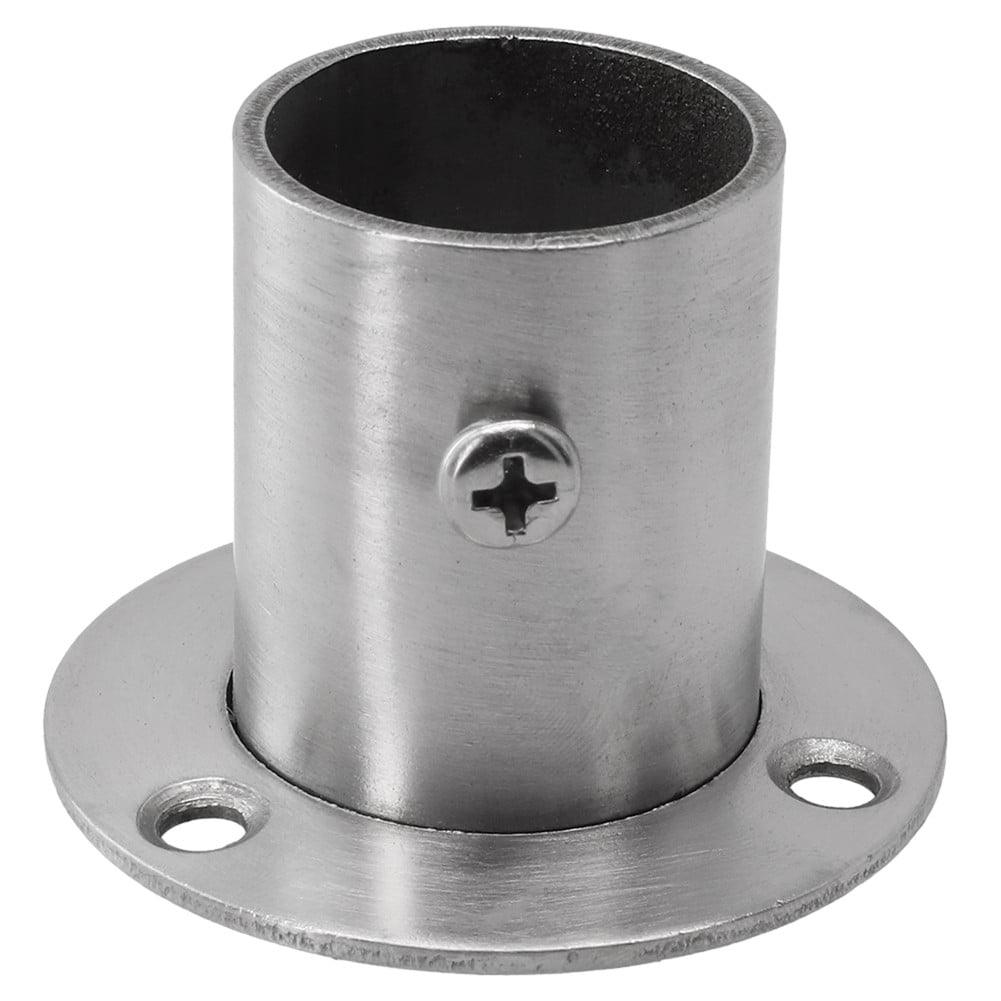 Tube Support Closet Bar Stand Wardrobe Hanging Rail Rod Pole Socket End ...