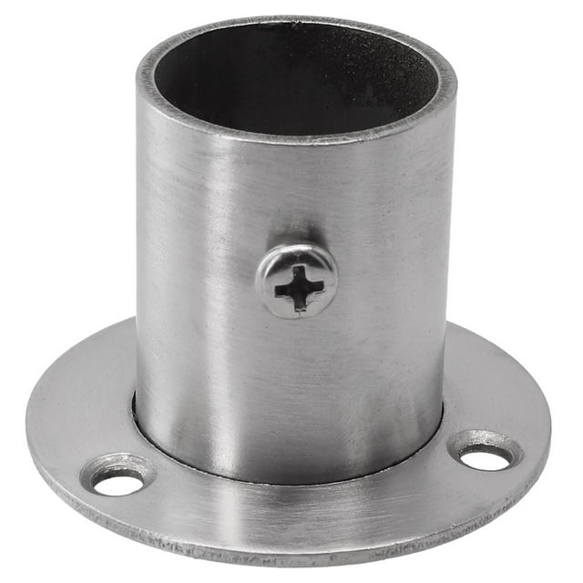 Tube Support Closet Bar Stand Wardrobe Hanging Rail Rod Pole Socket End ...