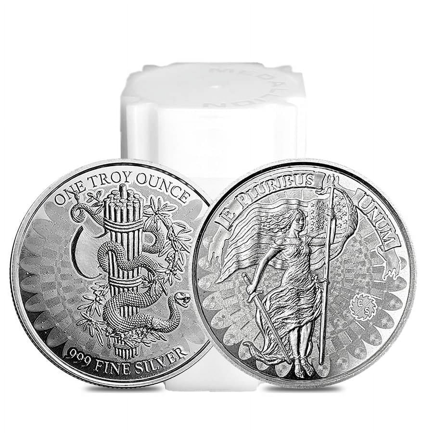 Elemetal Unity Silver Round - Tube of 20, 1 oz .999 Fine Silver ...