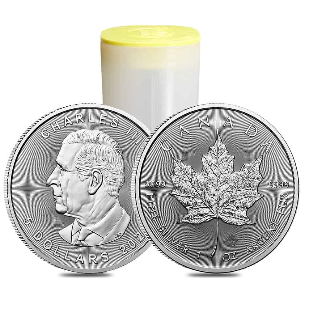 Tube of 25 - 2026 1 oz Canadian Silver Maple Leaf Coin BU - Walmart.com