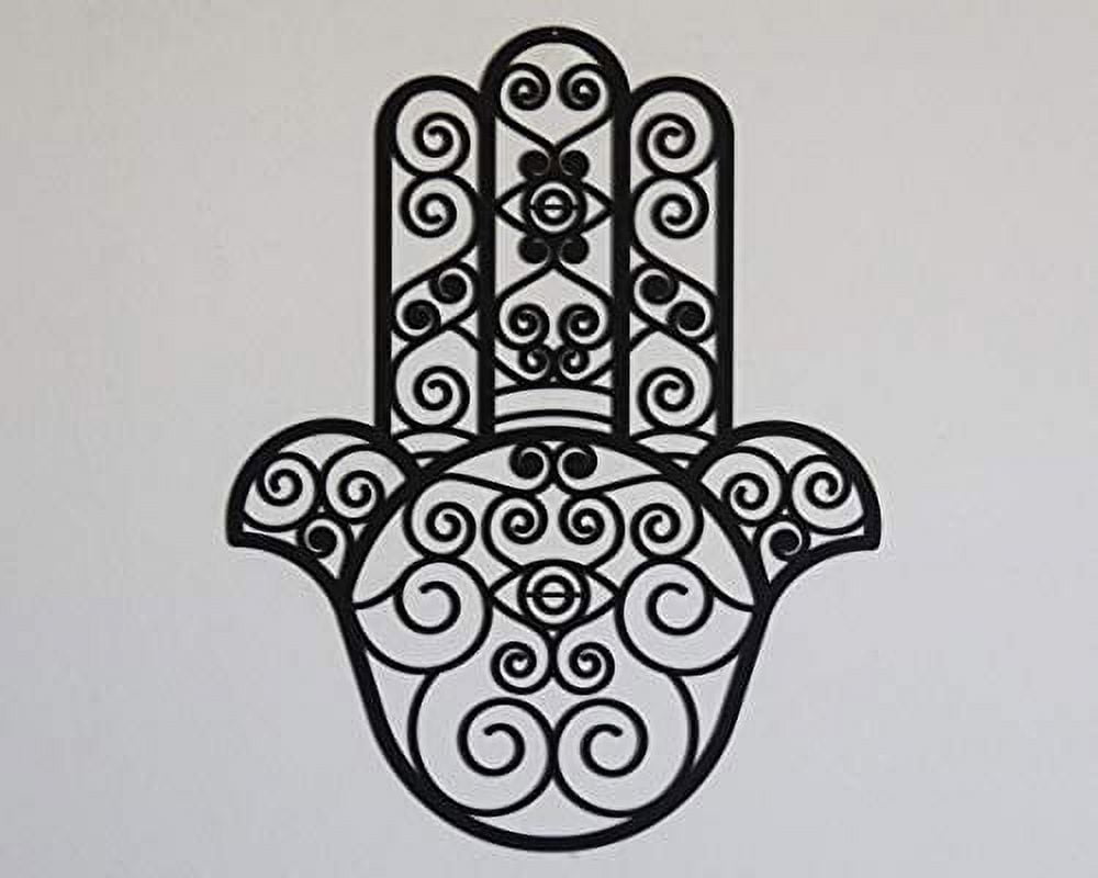 Tubibu %100 Metal Hand of Fatima Hamsa Blessing for The Home - in ...