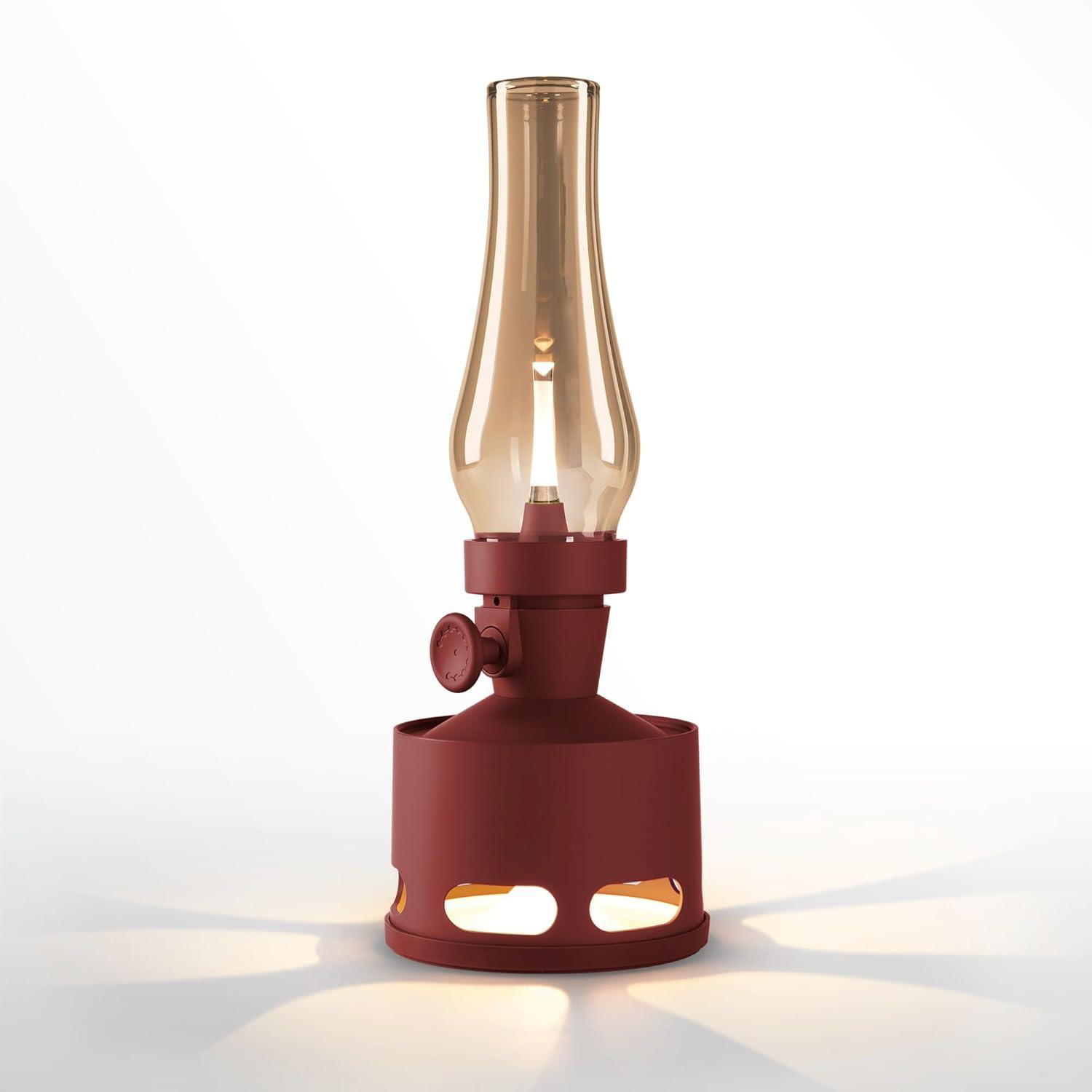 Tubicen Cordless Rechargeable Table Lamp, Vintage Battery Operated Oil ...